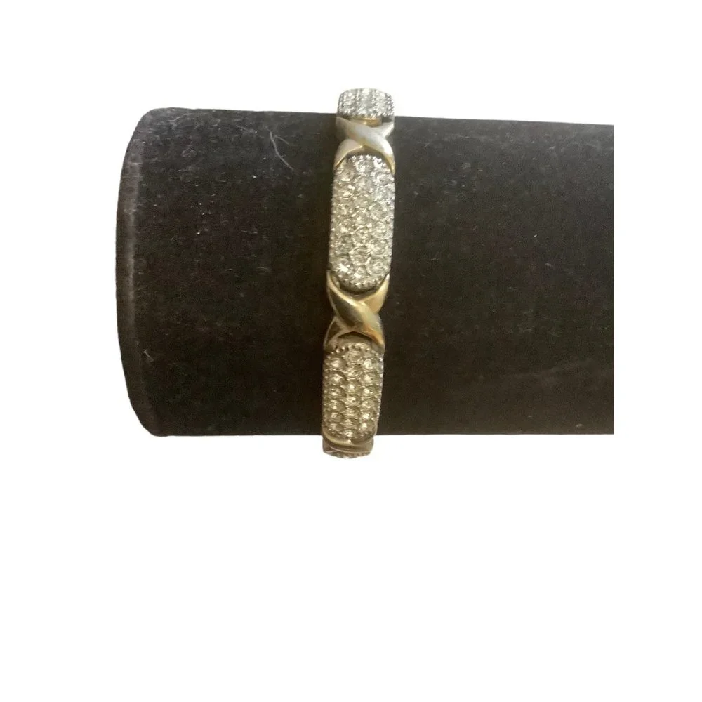Vintage | Jewelry | Vintage Silver Tone Clear Gemstone Oval Link Tennis ...